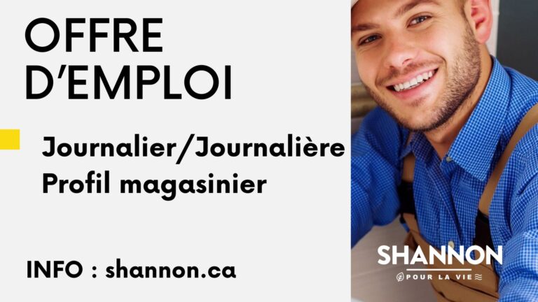 OFFRE D’EMPLOI : Journalier/Journalière Profil magasinier – Poste ...
